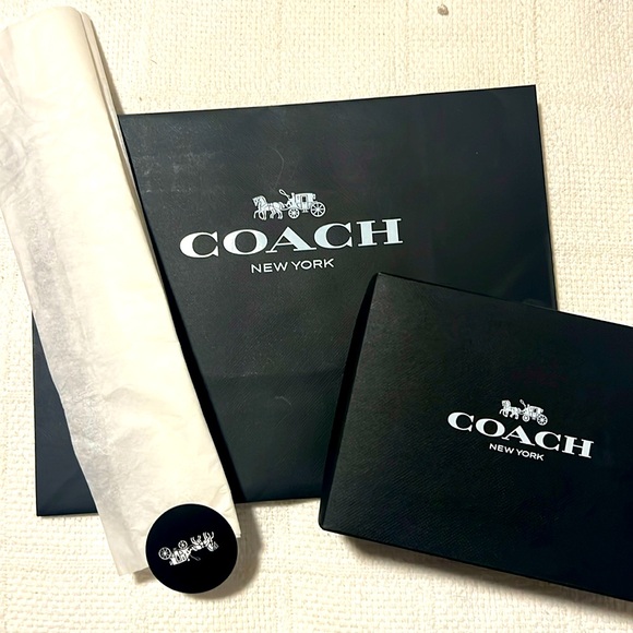 Coach | Accessories | New Coach Paper Bag Box And Tissue Paper With ...